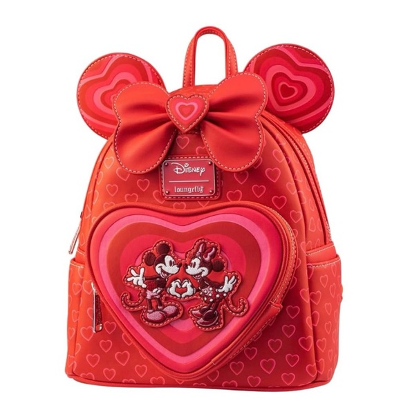 Loungefly | Bags | Loungefly Disney Mickey Minnie Mouse Valentines Red ...